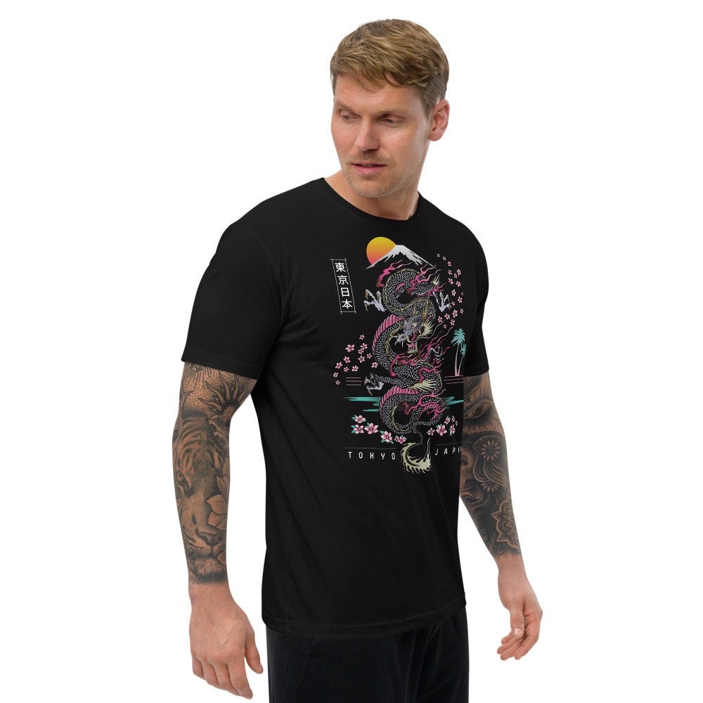 Tokyo Japan | Traditional Japanese Dragon Short Sleeve T-shirt - Etsy
