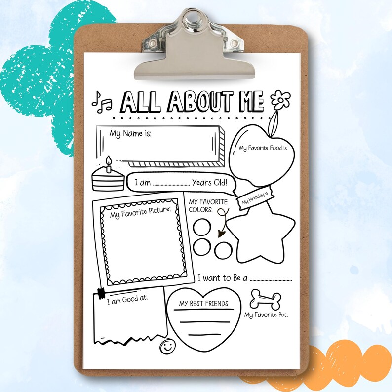 All About Me and My Family Worksheets | Kids Printable | Homeschool ...