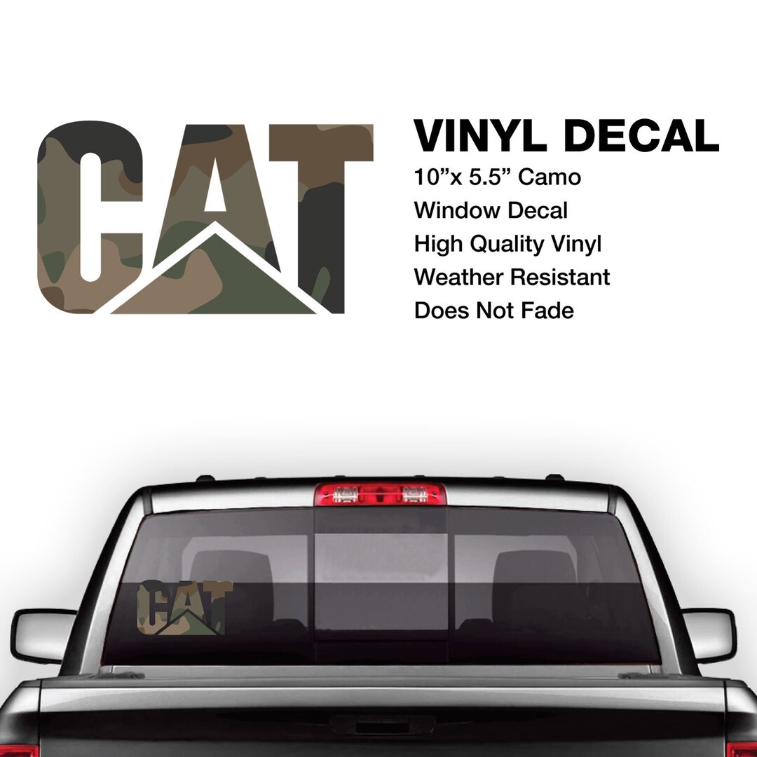Caterpillar CAT Window Decal, Large, Camo, 10" X 5.5" - Etsy