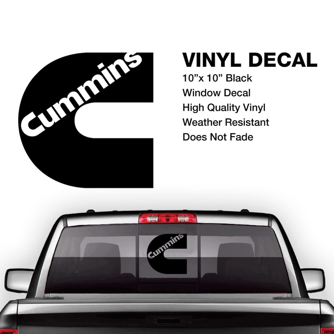 Cummins Window Decal, Large, Black, 10" X 10" - Etsy