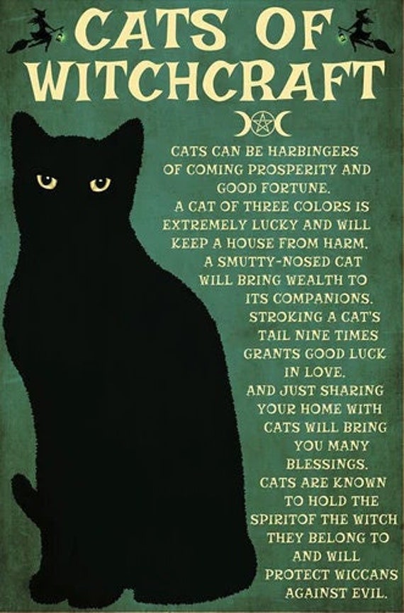 The Cats of Witchcraft DIY Printable Wiccan Wicca Art Witch - Etsy