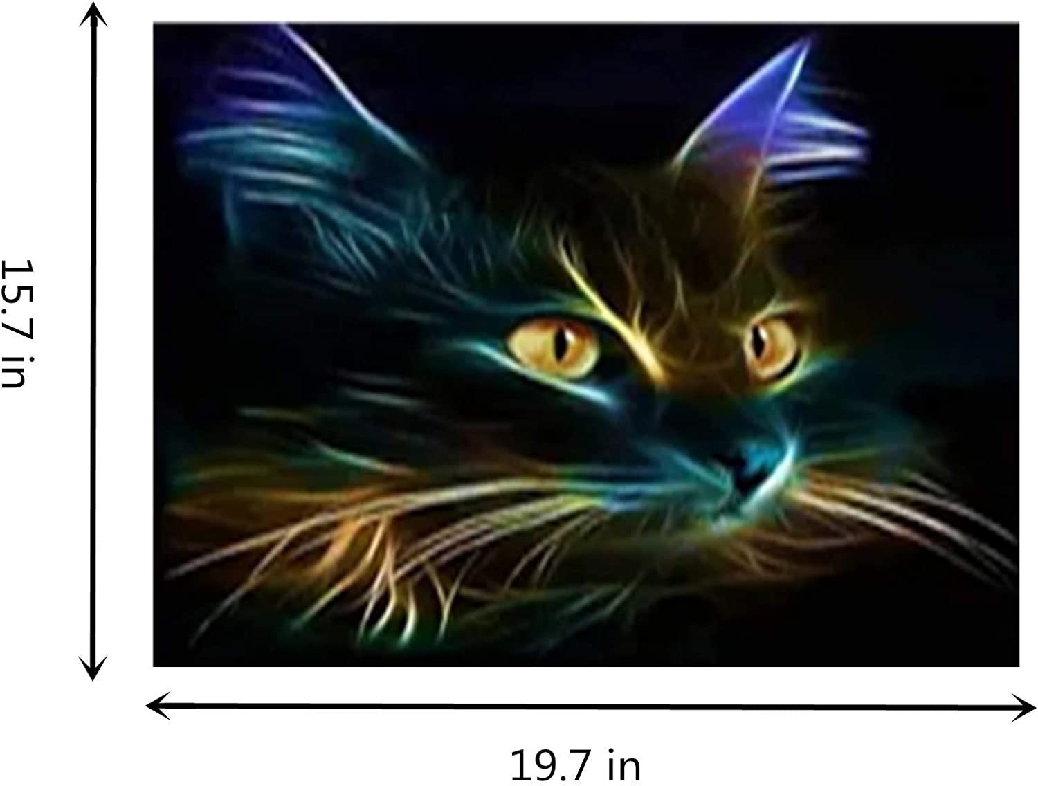 Black Cat 5d Diamond Diy Art Full Drill Embroidery Painting - Etsy