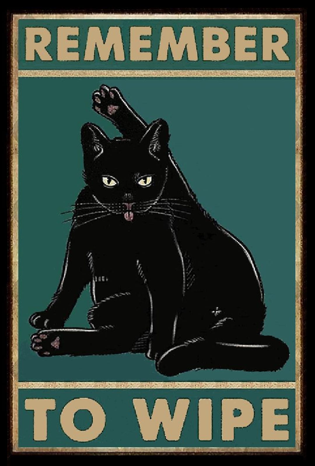 Black Cat Toilet Paper - Remember to Wipe - Are You Pooping AI Wall Art ...