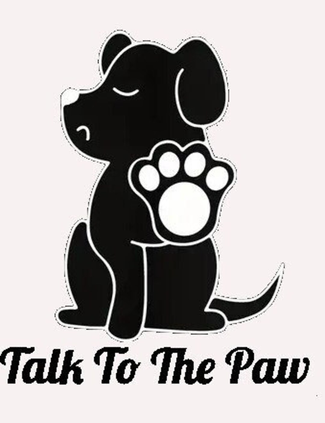 Talk to the Paw Dog SVG Cut File: Black and White Dog Images (digital ...