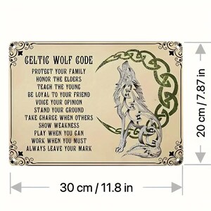 Viking Norse Virtue Celtic Wolf Code Protect Your Family Home New Made ...