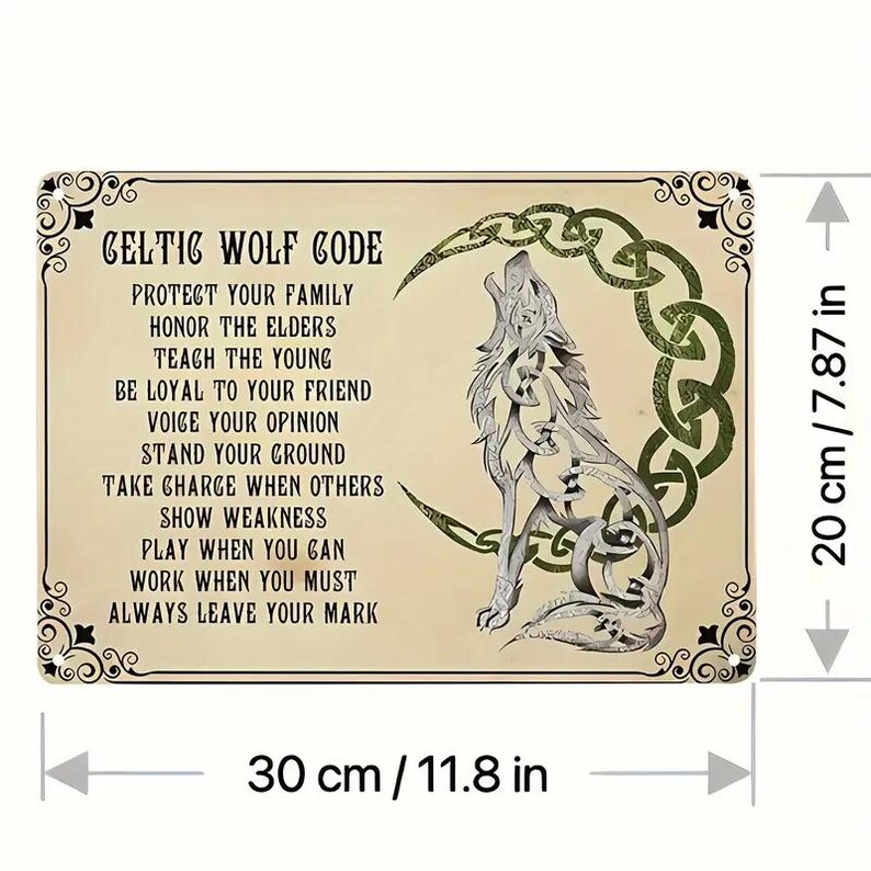 Celtic Wolf Code Sign: Viking Norse Decor, Family Protection - Etsy