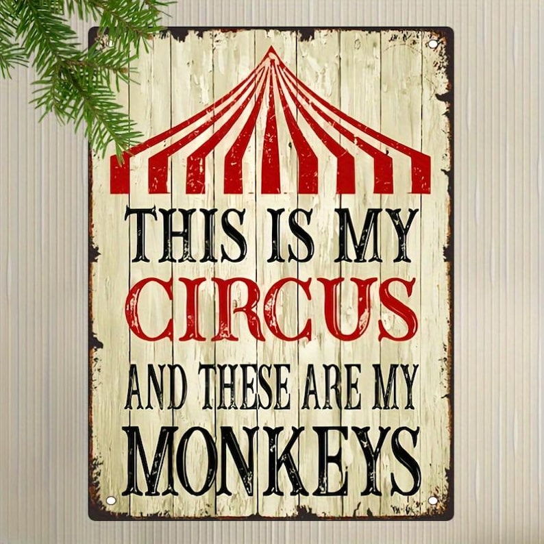 This is My Circus Vintage Style Metal Sign, Rustic Circus Tent Decor - Etsy