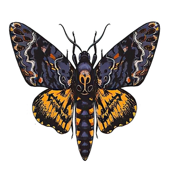 Yellow and Black Moth Cut Out Design Resizable Printable - Etsy