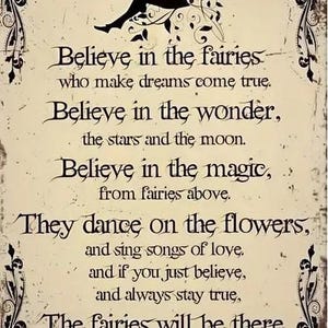 Believe in Fairies Vintage Style Metal Sign - Mystical Quote Decor - Etsy