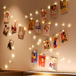 LED Fairy String Lights 33 Ft With 100 Lights & 50 Photo Clips Remote 8 ...