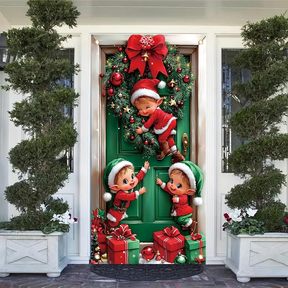 Gingerbread House Christmas Window Cover: Festive Holiday Decor (71x30 ...