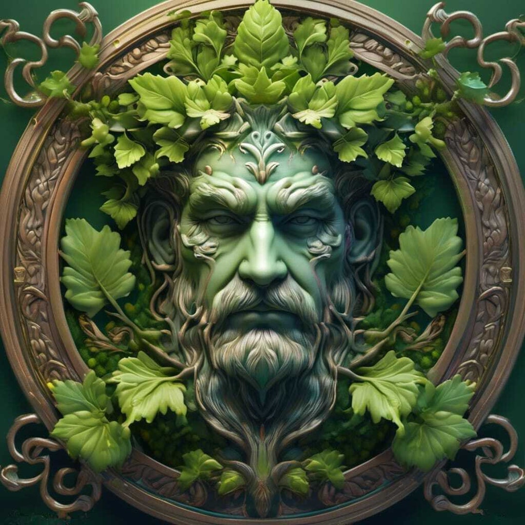 The Green Man Celtic Folklore Symbol Unique Hand Crafted One of A Kind ...