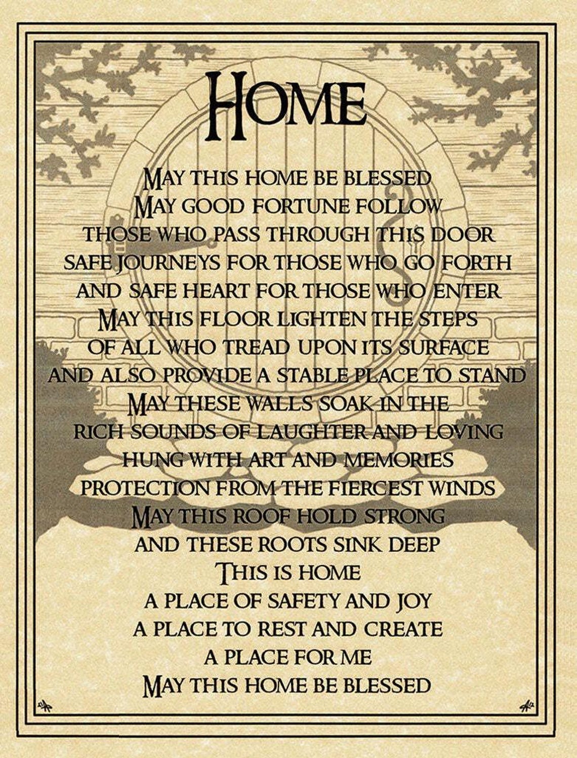 Curse Removal Prayer Sign: Rustic Coven Home Blessing Decor - Etsy