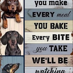 Dachshund Art Guard Dog Duty Vintage Retro Style Dog Lover Gift Patio ...