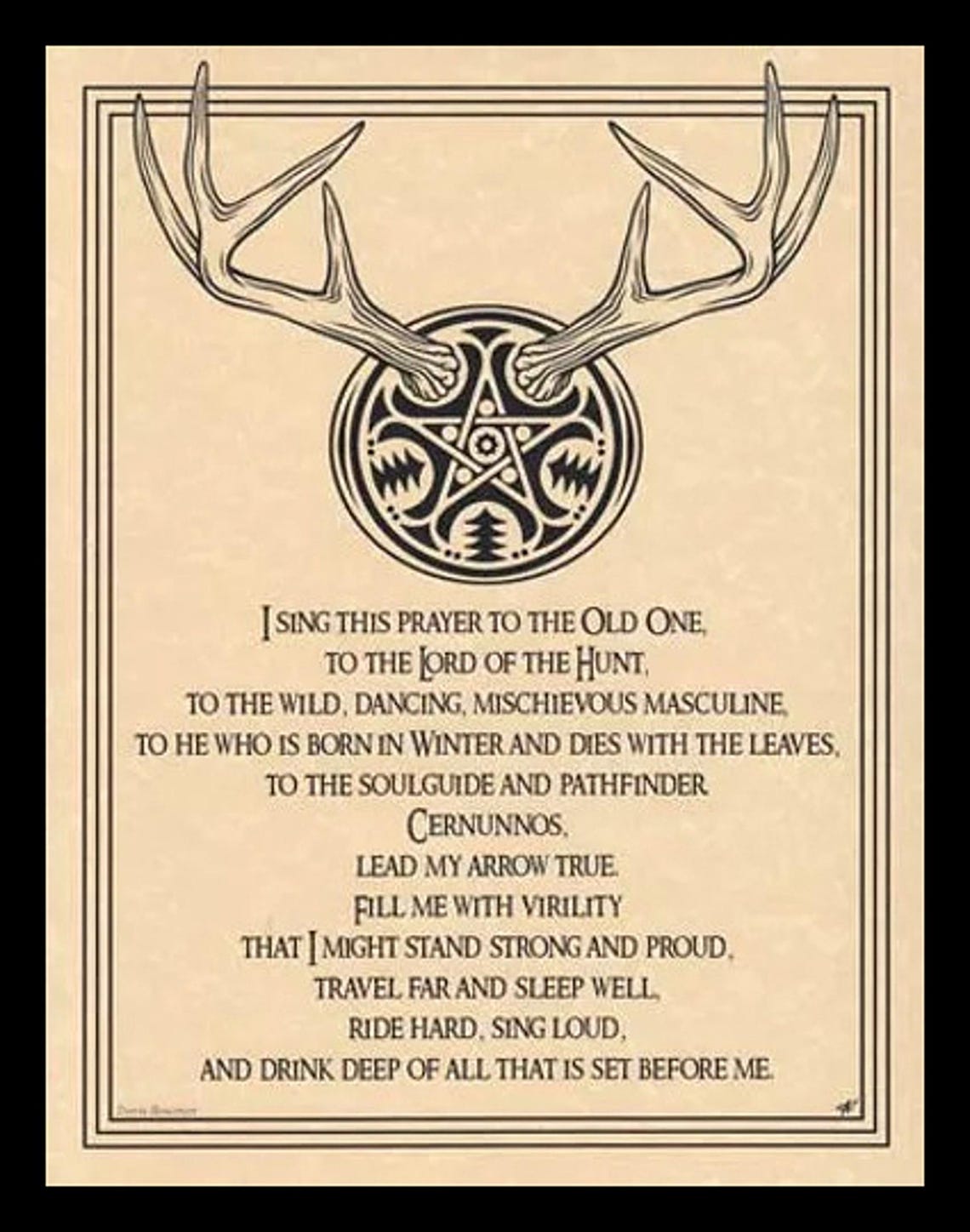 Wiccan Rede Poem Sign: Vintage Altar Display Art - Etsy