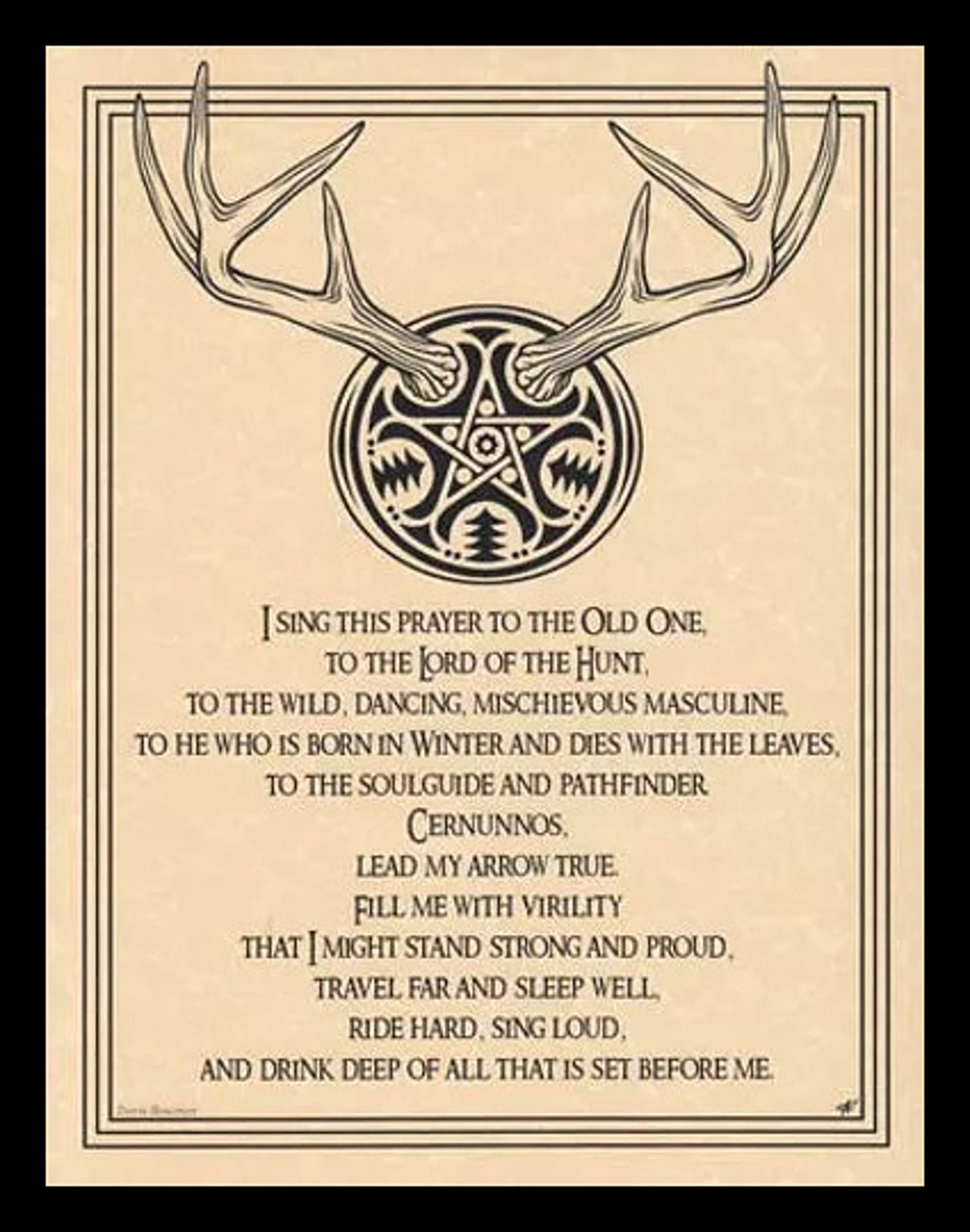 Wiccan Rede Poem Sign: Vintage Altar Display Art - Etsy