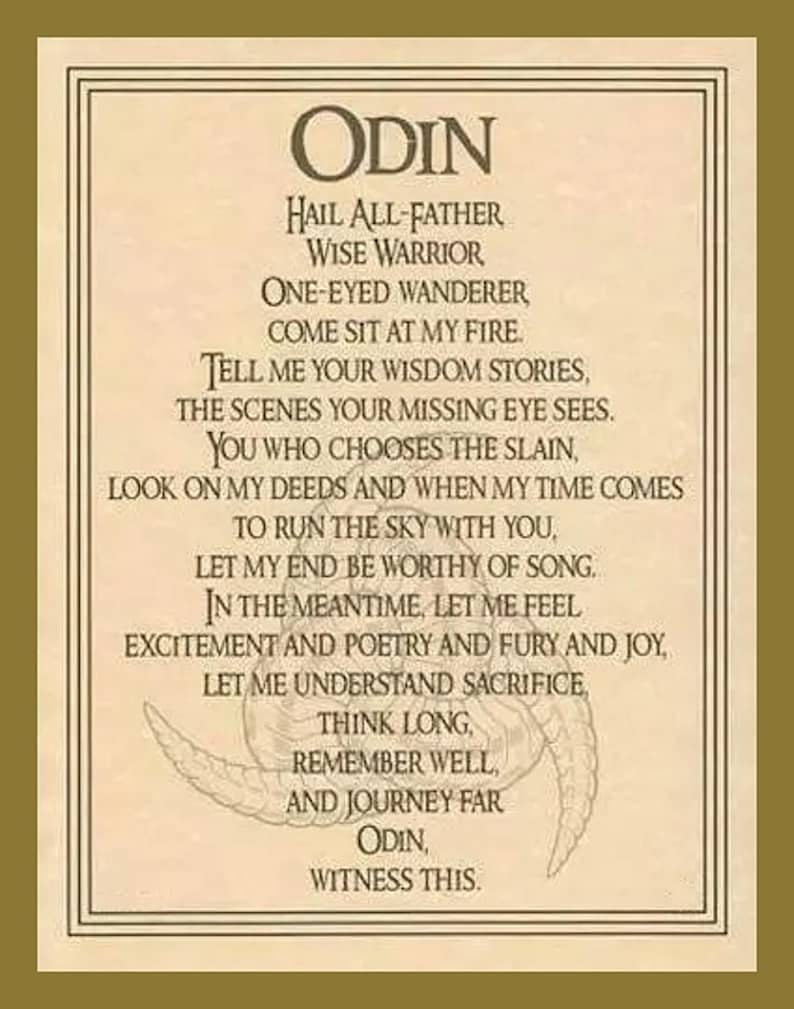 Wiccan Rede Poem Sign: Vintage Altar Display Art - Etsy