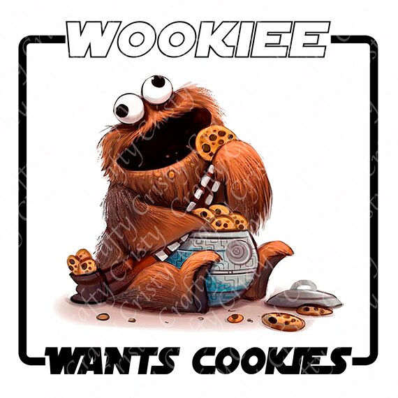 Star Wars Inspired Wookiee Cookie Graphic Digital Design - Etsy