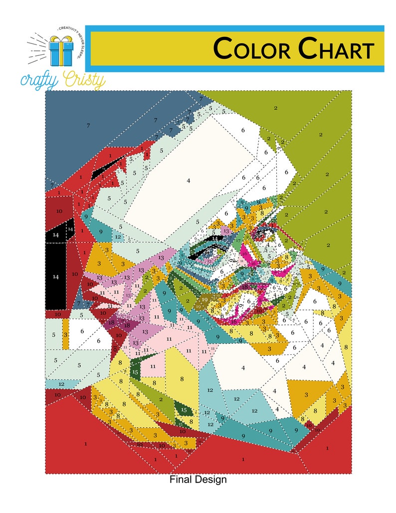 Modern Santa FPP Pattern WPAP Series - Etsy