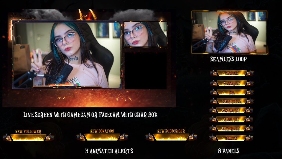 Animated Dragon Fire Twitch Stream Overlay - Etsy