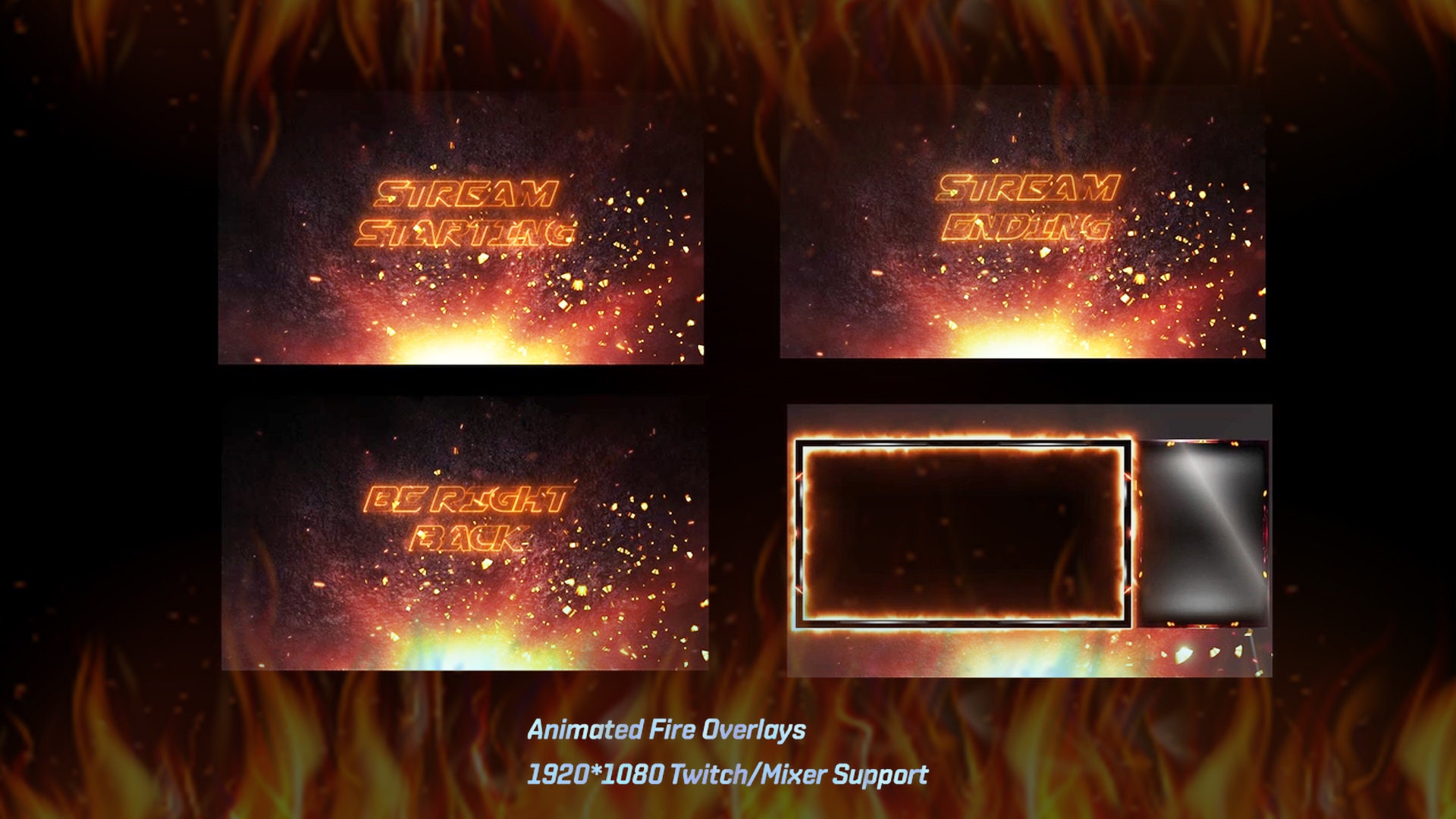 Fire Twitch Animated Stream Package animated - Etsy UK