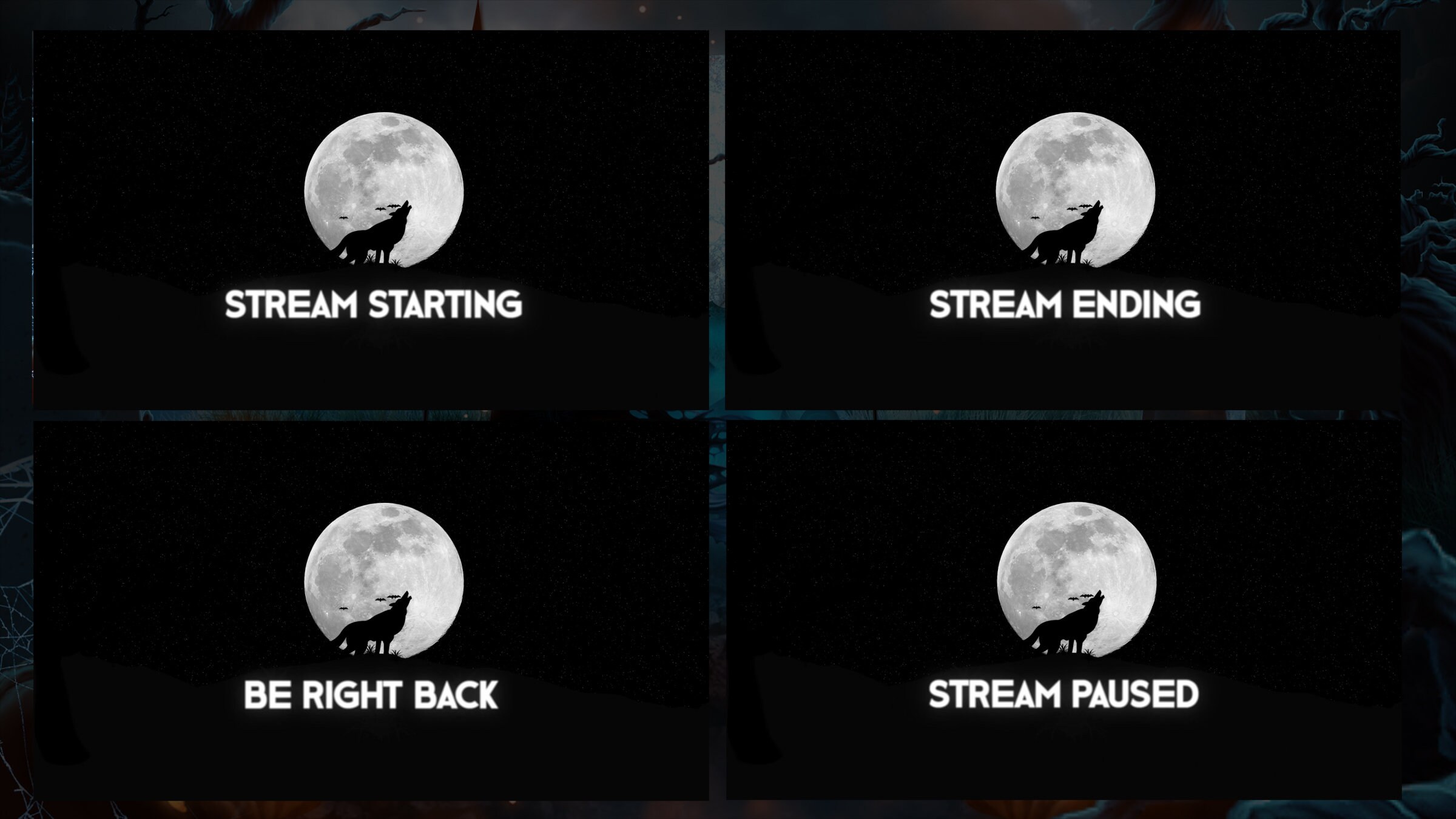 Animated Spirit Wolf Stream Overlays and Scenes Pack for Twitch - Etsy