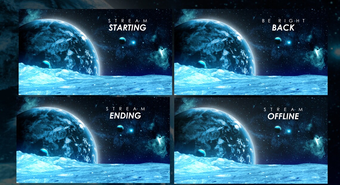 Animated Space Twitch Stream Overlay - Etsy