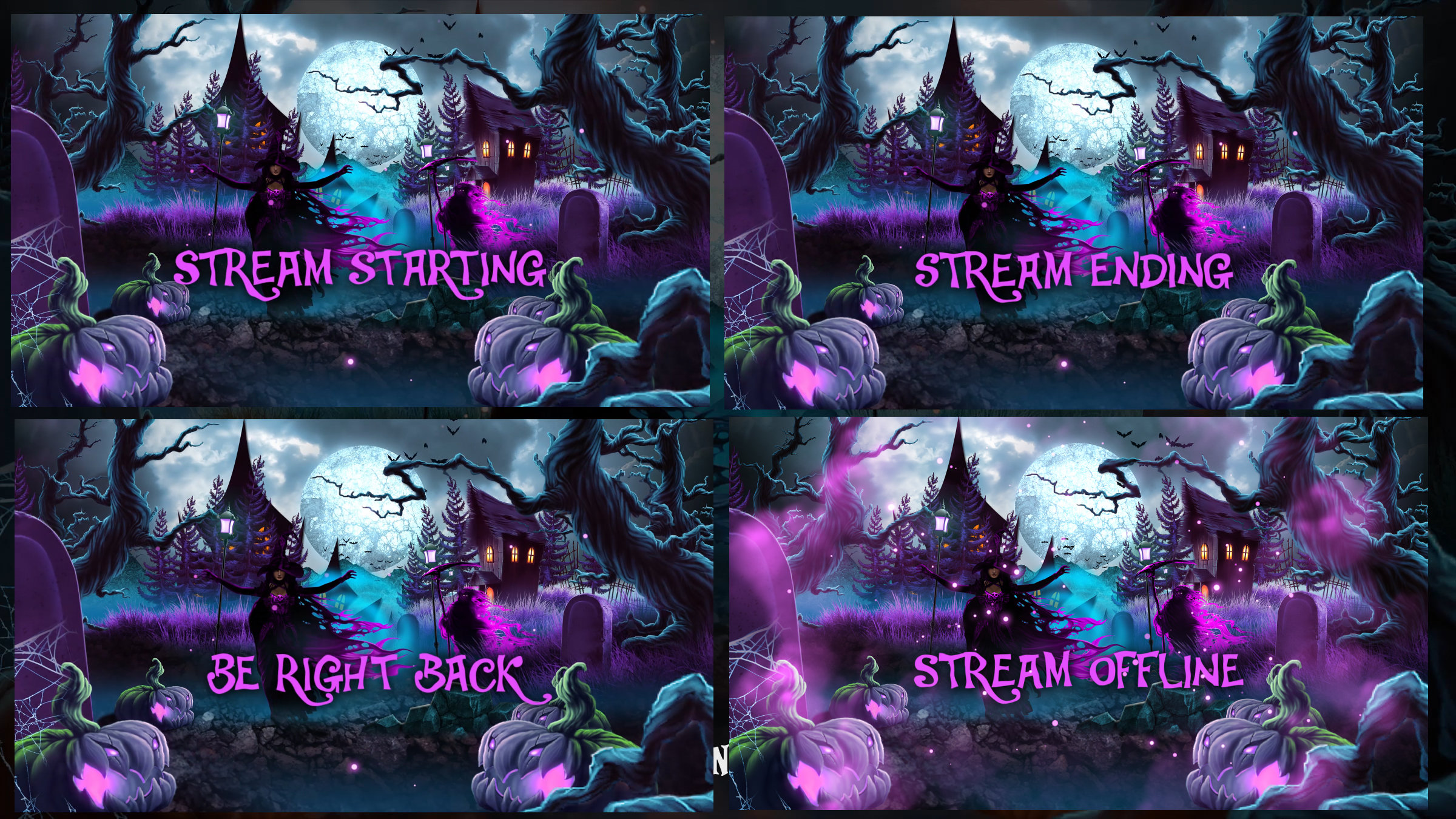 Animated Twitch Overlay Horror Stream Pack Scenes Alerts - Etsy
