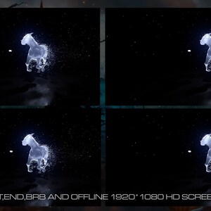 Horse Mare Stream Package Overlay | Black & White | Panels | Webcam ...
