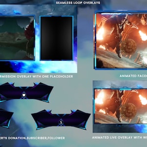 Twitch Dragon Fire Themed Stream Overlay Package Alerts Overlays and ...