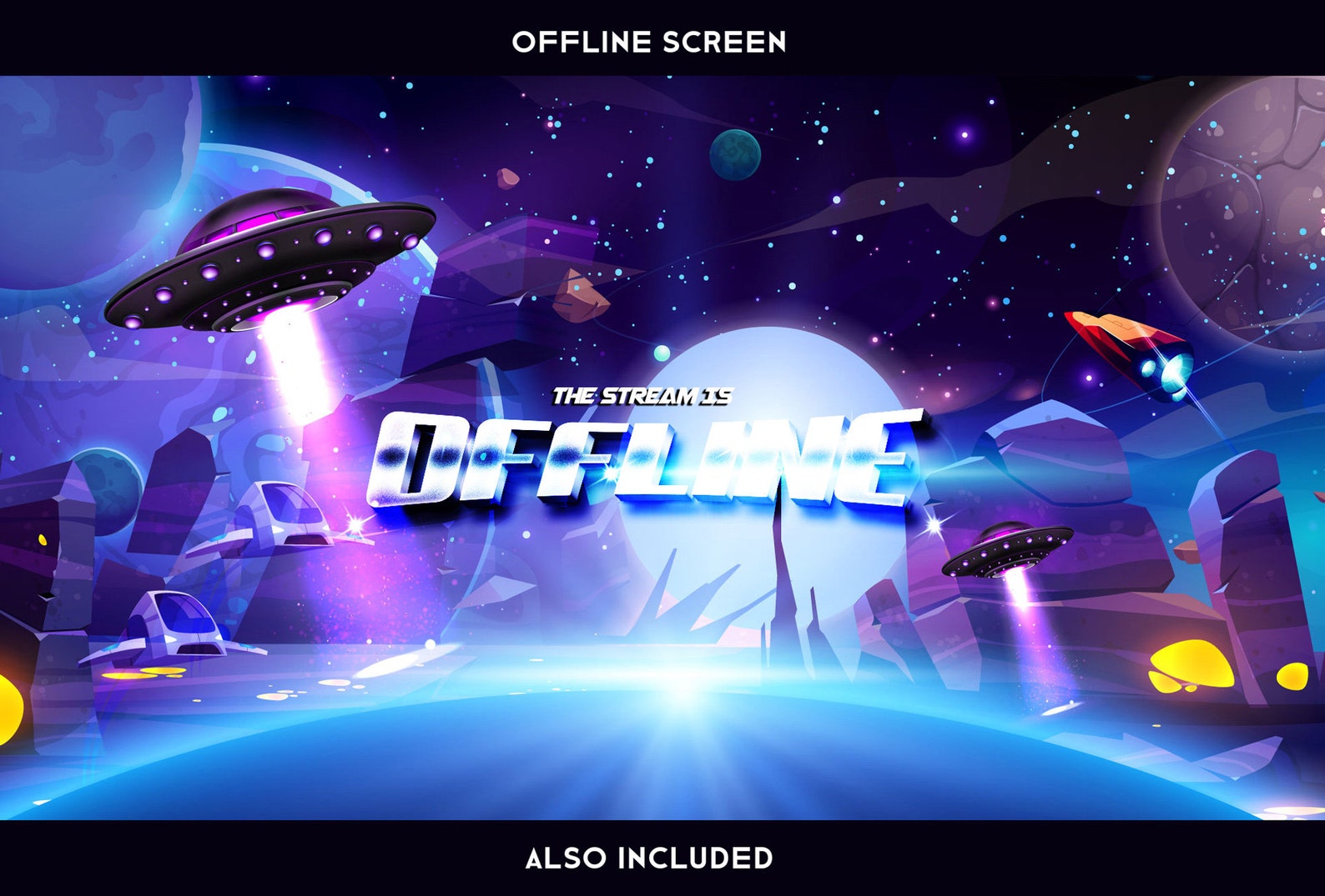 Animated Stream Retro Space Universe Overlays Panels Scenes - Etsy Canada