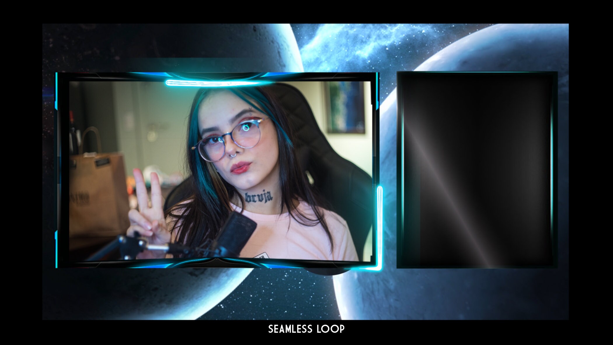 Animated Twitch Overlay Space Planet Stream Pack - Etsy
