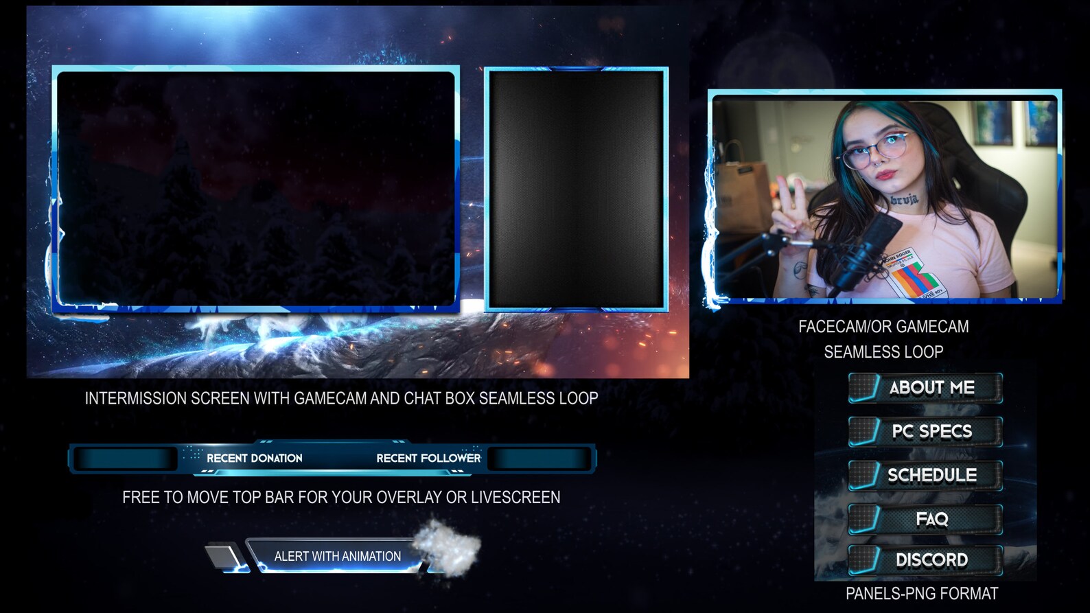 Full Animated Spirit Wolf Stream Overlays and Scenes Package - Etsy