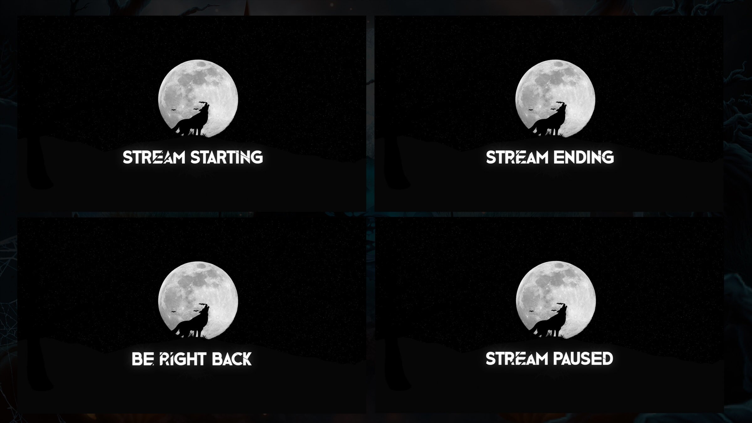 Animated Spirit Wolf Stream Overlays and Scenes Pack for Twitch - Etsy