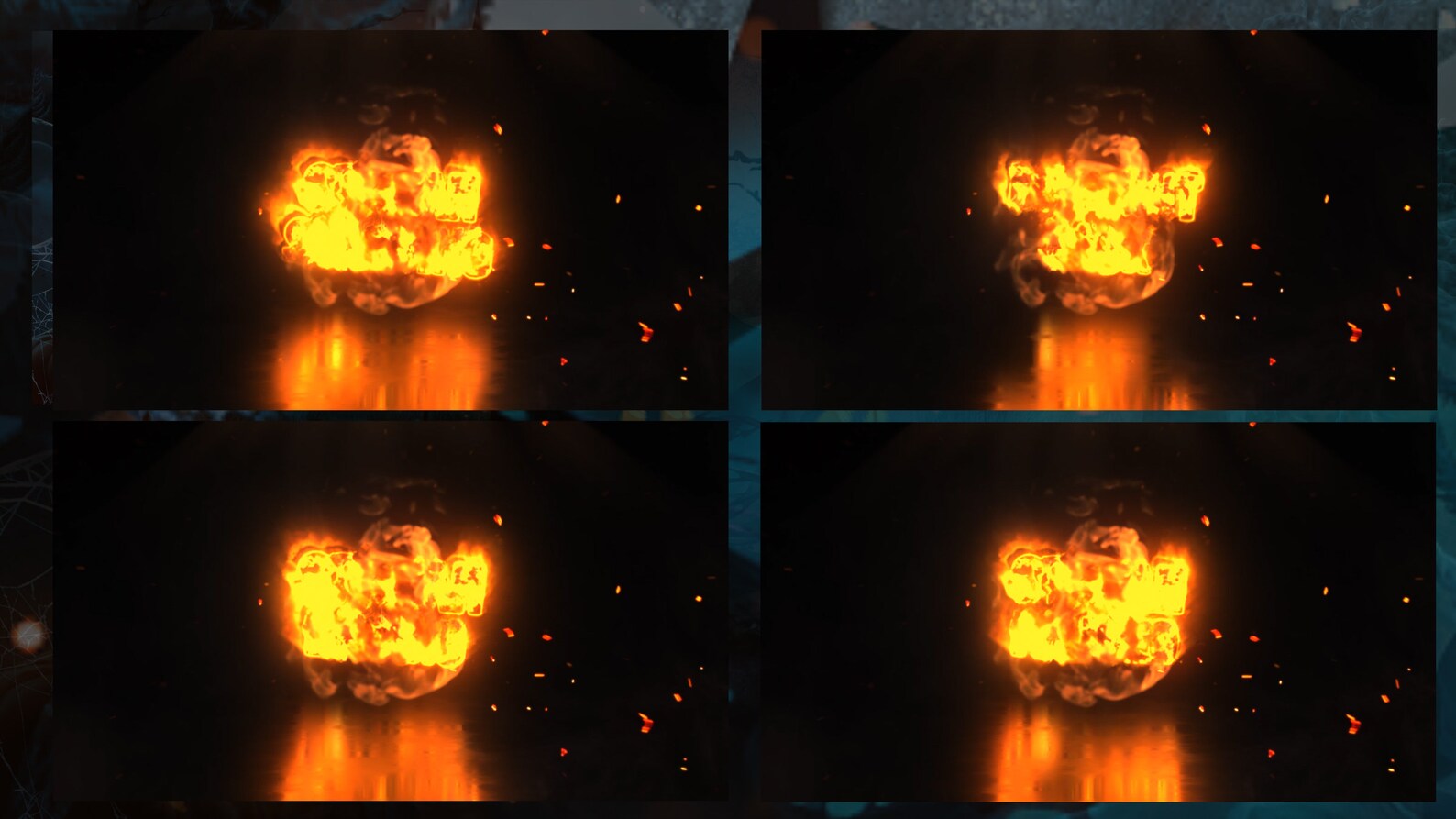 Animated Fire Flames Overlays Alerts Panels Webcam Face-cam Live Screen ...