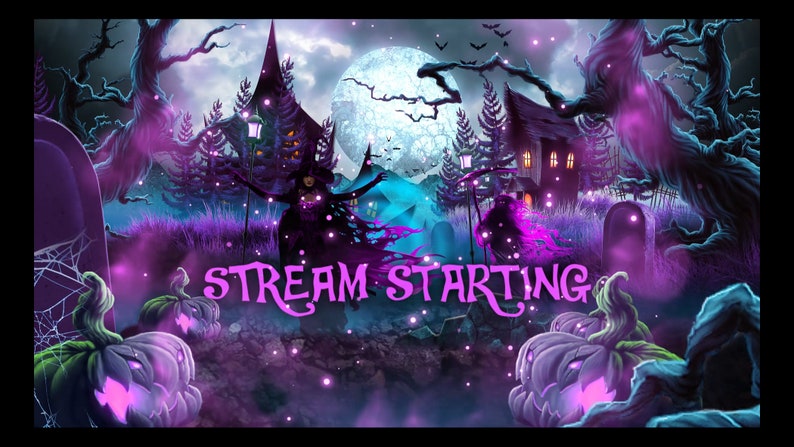 Animated Twitch Overlay Horror Stream Pack - Scenes Alerts Emotes ...