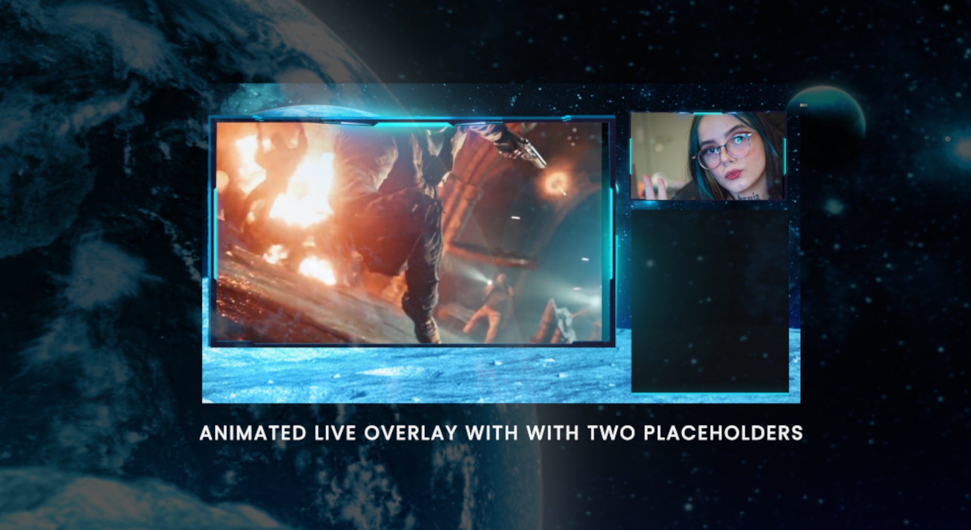 Animated Space Twitch Stream Overlay - Etsy