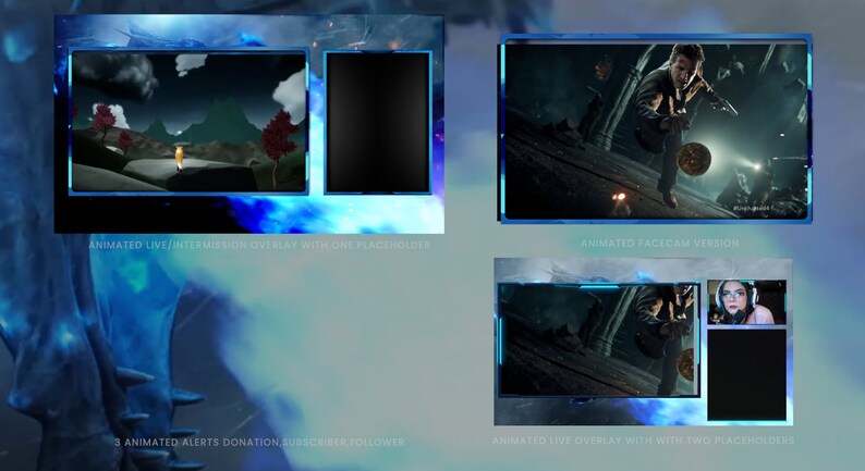 Twitch Dragon Fire Themed Stream Overlay Package Alerts - Etsy