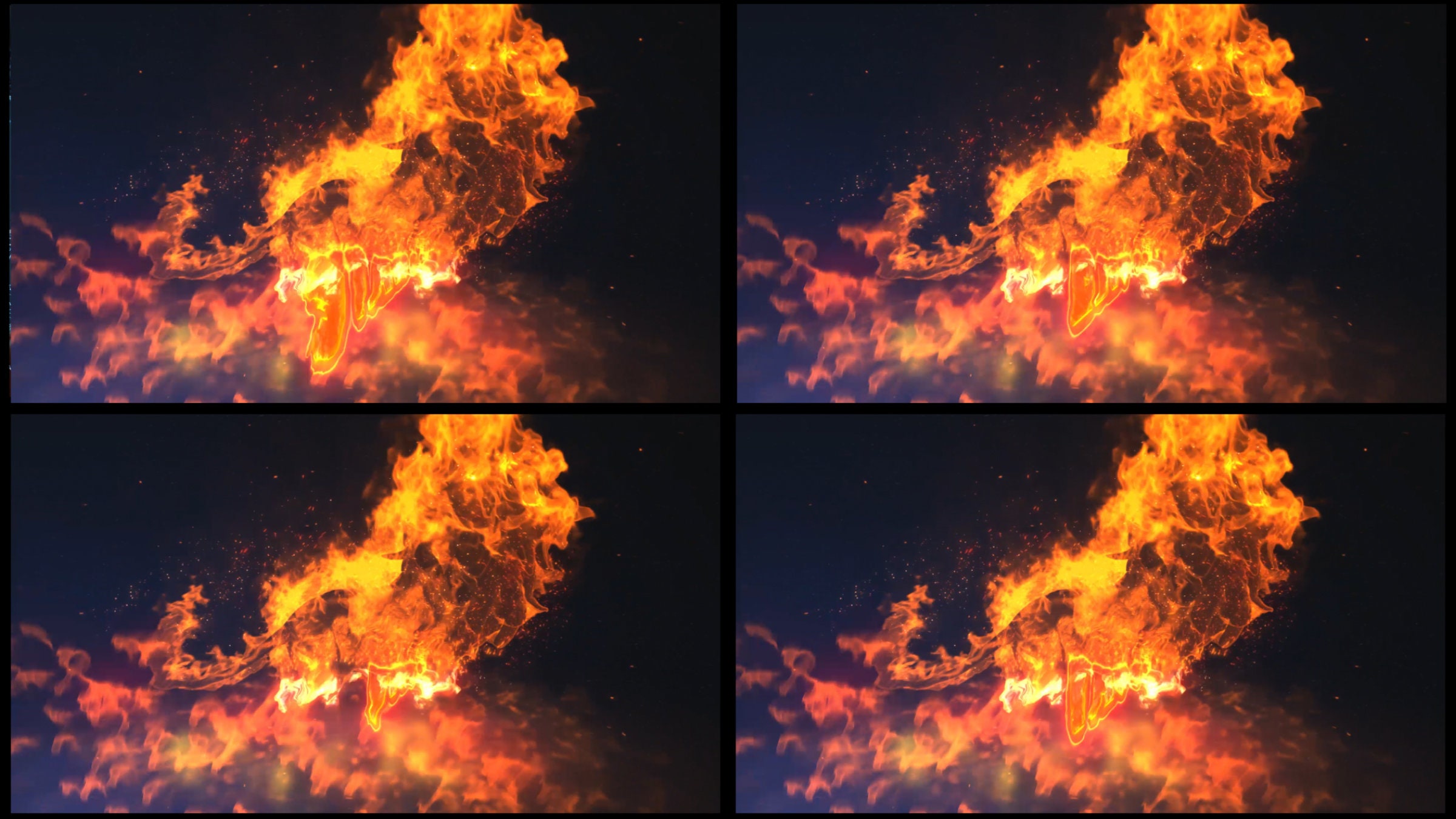 Animated Fire Spirit Lion Stream Overlays and Scenes Pack for Twitch ...