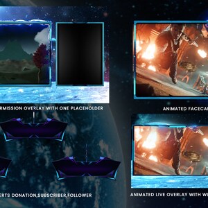 Animated Space Twitch Stream Overlay - Etsy