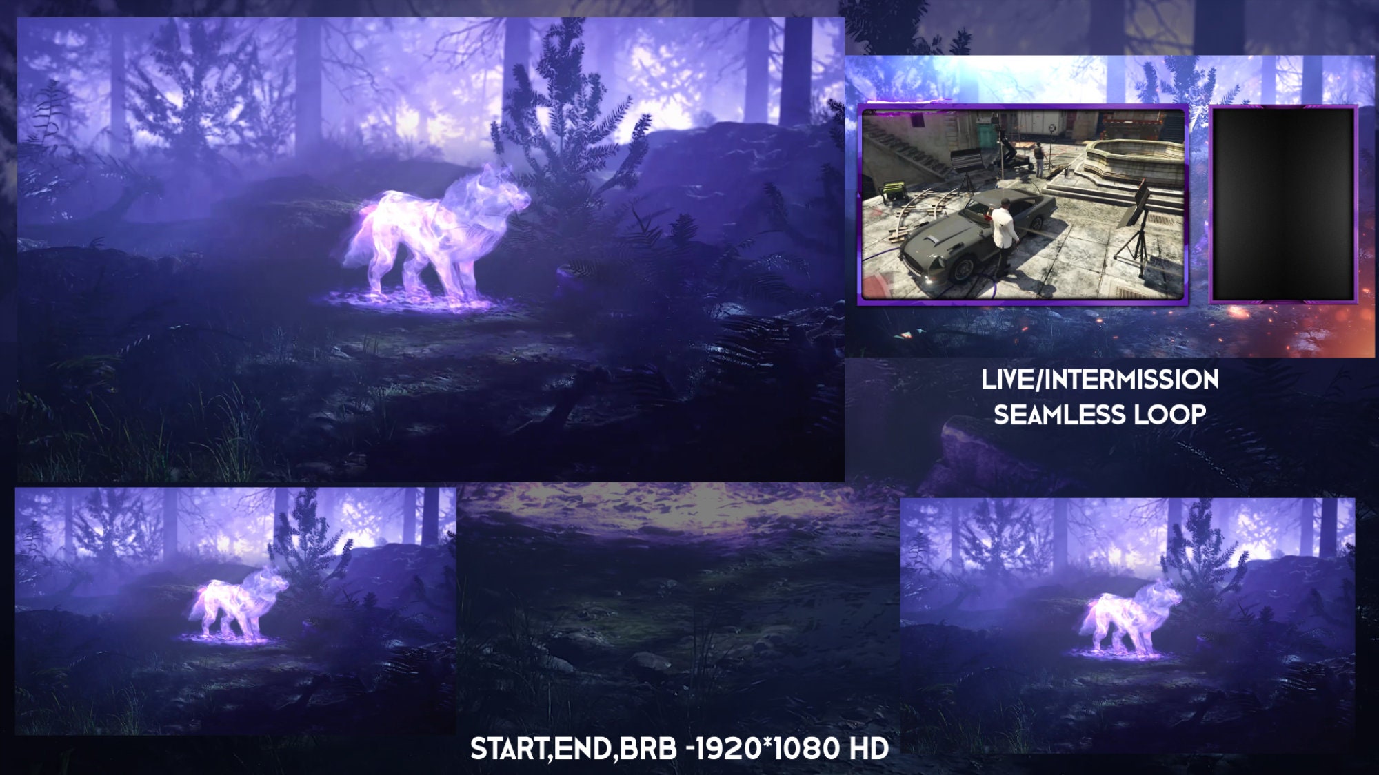 Animated Spirit Wolf Stream Overlays and Scenes Pack for - Etsy UK
