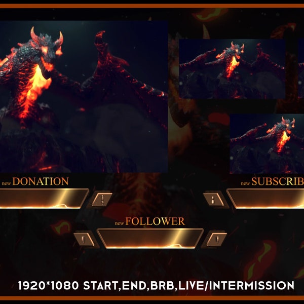 Dragon Twitch Overlay - Etsy