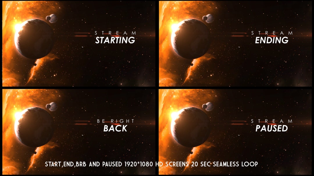 Animated Space Stream Overlay - Etsy