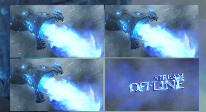 Twitch Dragon Fire Themed Stream Overlay Package Alerts - Etsy