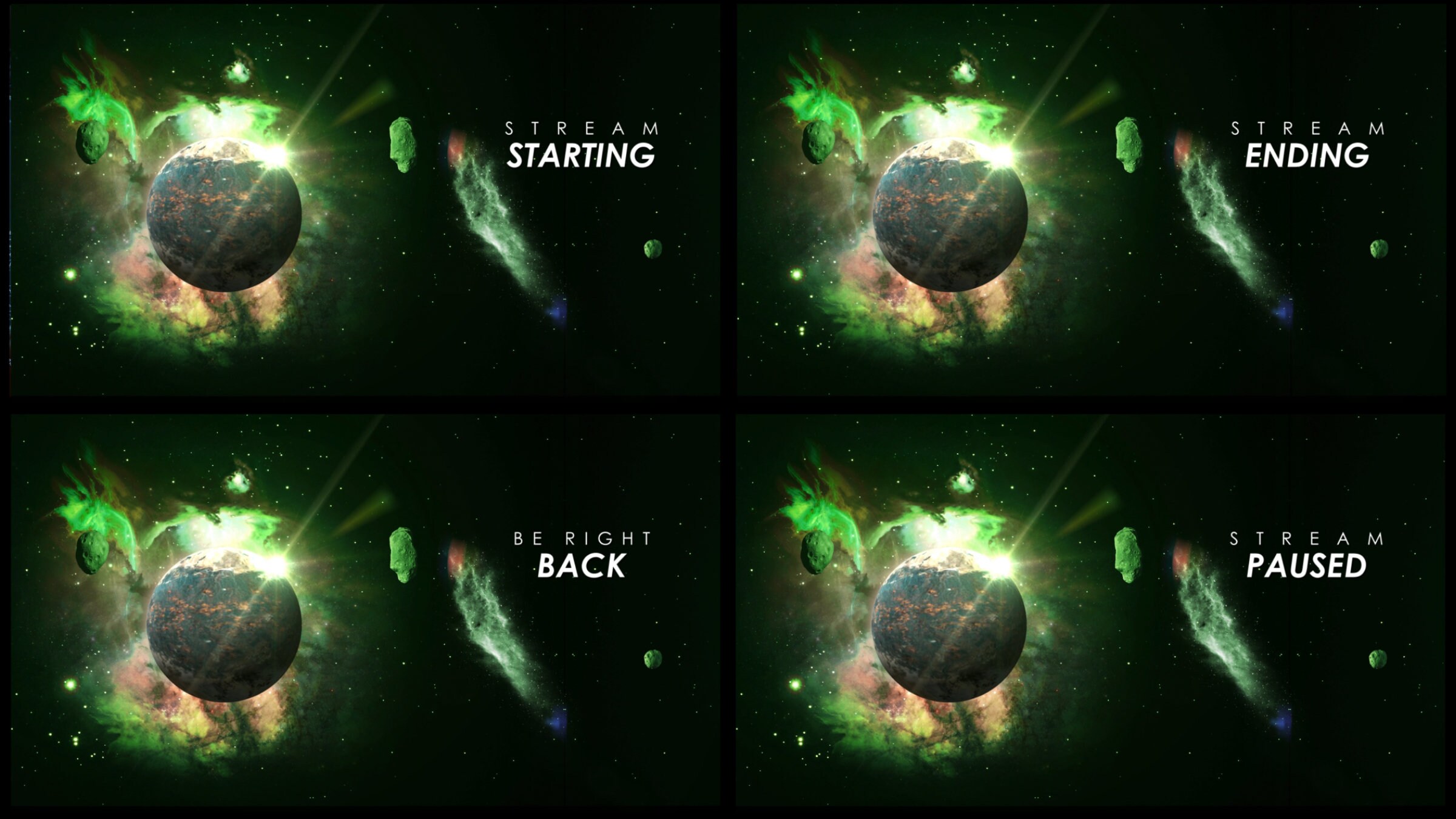 Animated Space Twitch Overlay - Etsy