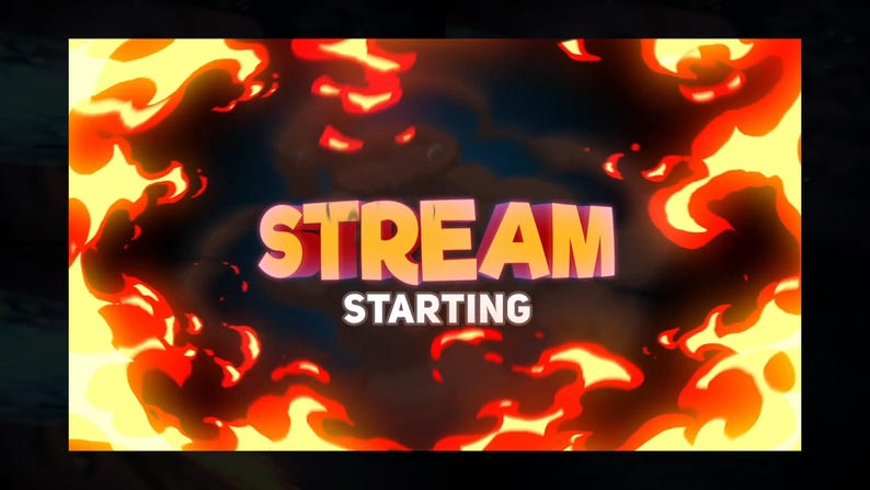 Fire Twitch Overlay Pack - Animated Stream Scenes & Alerts, Fire ...