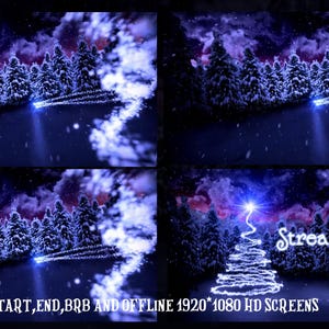 Christmas Twitch Stream Pack Winter Stream Pack Animated Screens Webcam ...