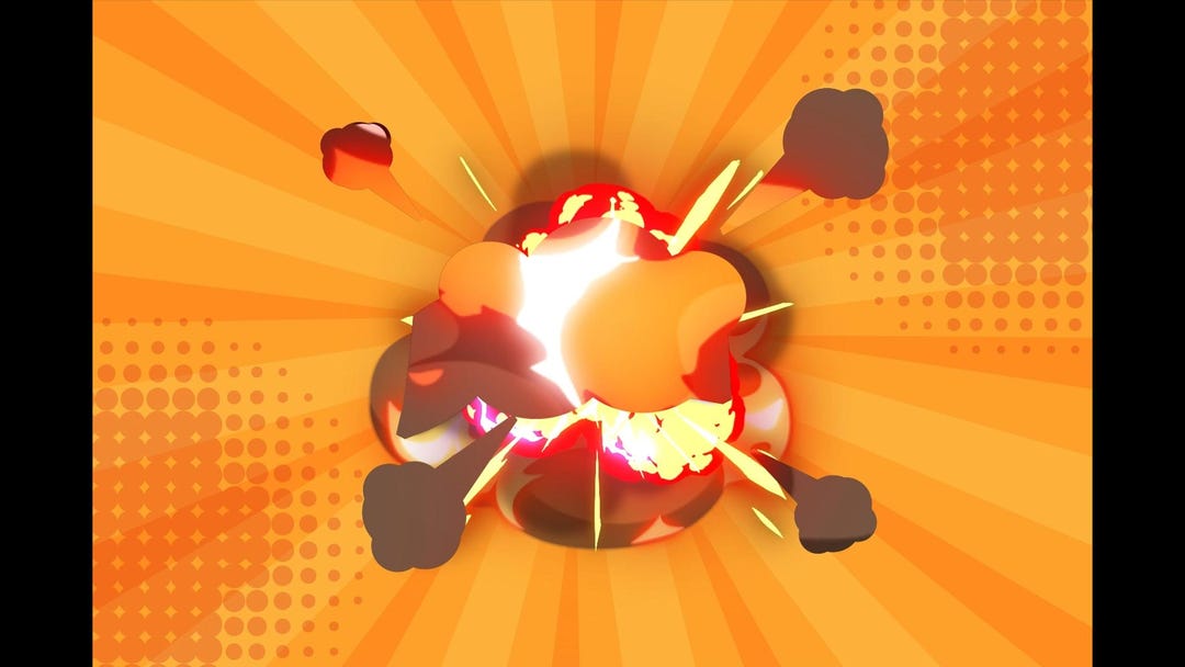 Animated Boom Emote Explosive Animation With boom Text High-energy ...