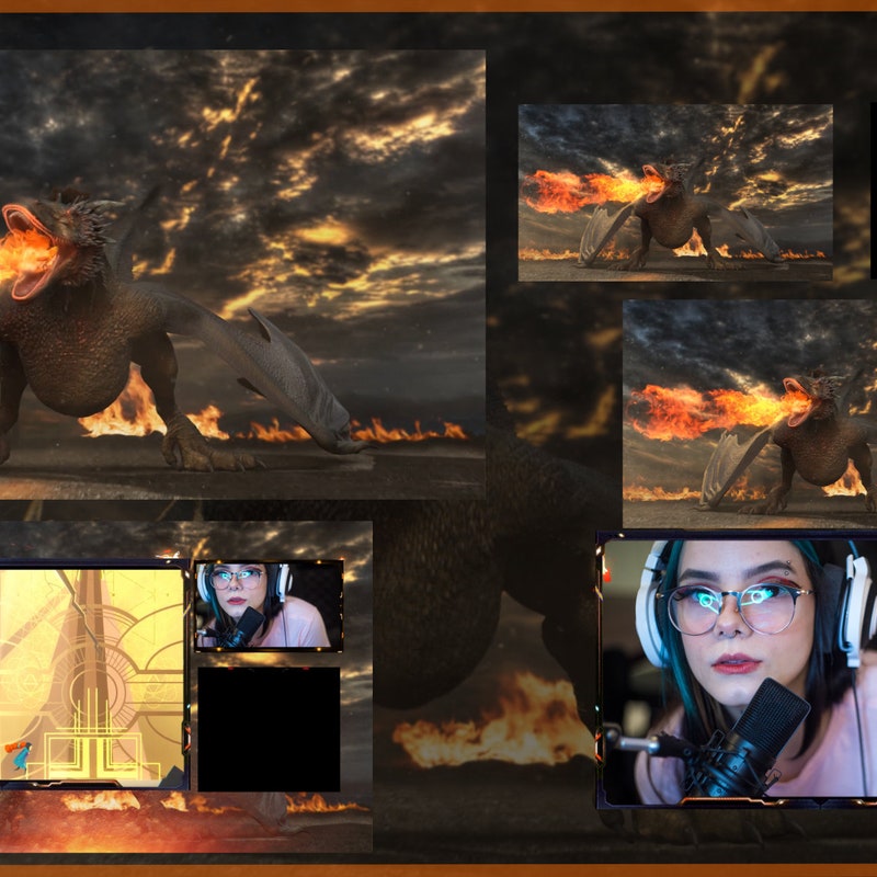Twitch Dragon Overlays - Etsy