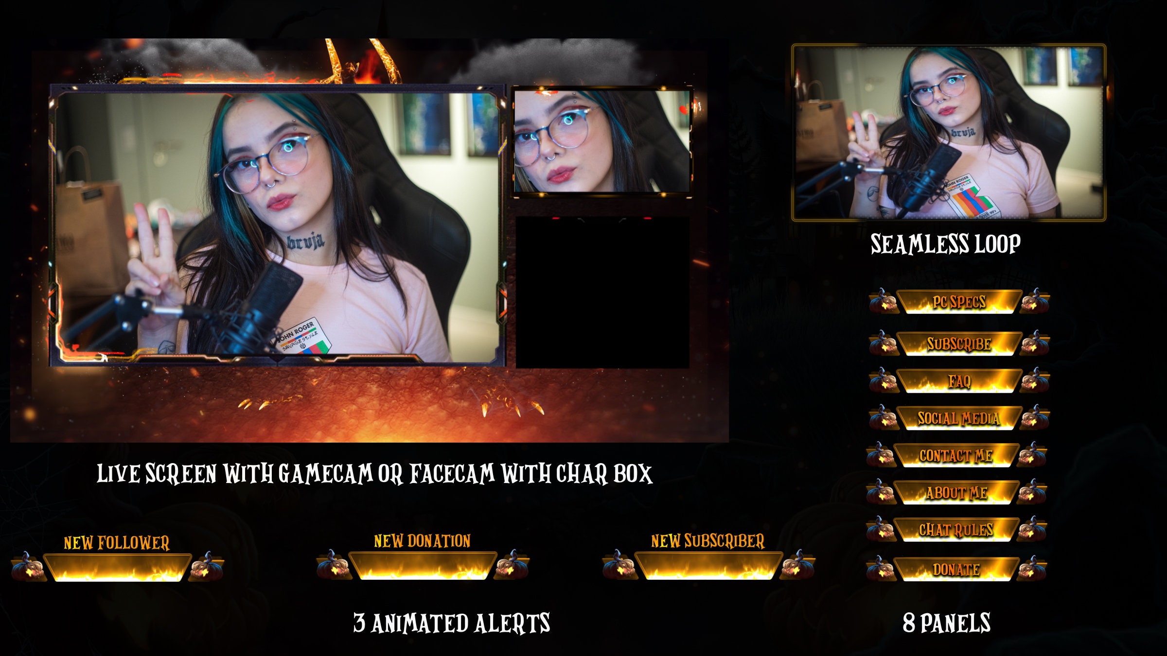 Animated Dragon Fire Twitch Stream Overlay - Etsy